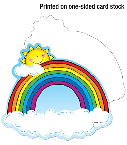 Carson Dellosa Rainbow Cutouts, 36 Sunny Rainbow Cutouts for Bulletin Board, Spring Décor & Classroom Décor, St Patricks Day Classroom Cut-outs, Cutouts for Classroom Spring Bulletin Board Decorations