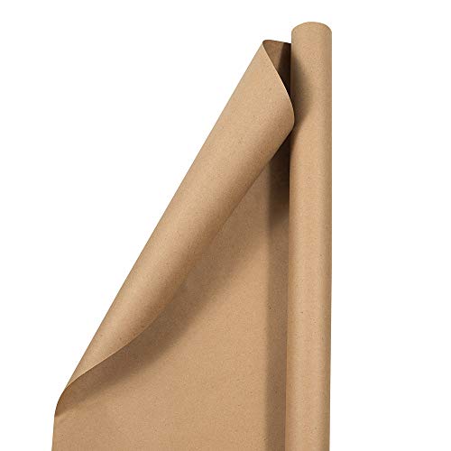 JAM Paper Gift Wrap - Kraft Wrapping Paper - 37.5 Sq Ft - Brown Kraft Paper - Roll Sold Individually