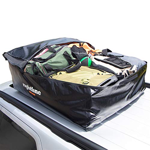 Rightline Gear Sport 3 Waterproof Rooftop Cargo Carrier for Top of Vehicle, Attaches With or Without Roof Rack, 18 Cubic Feet, Black