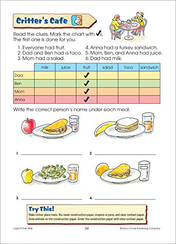 School Zone - First Grade Super Scholar Workbook - 128 Pages, Ages 5 to 7, 1st Grade, Alphabetizing, Phonics, Rhyming, Sentence Structure, and More