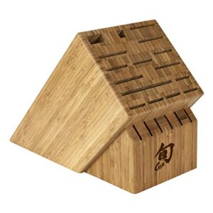 shun bamboo knife block set, 22 slot