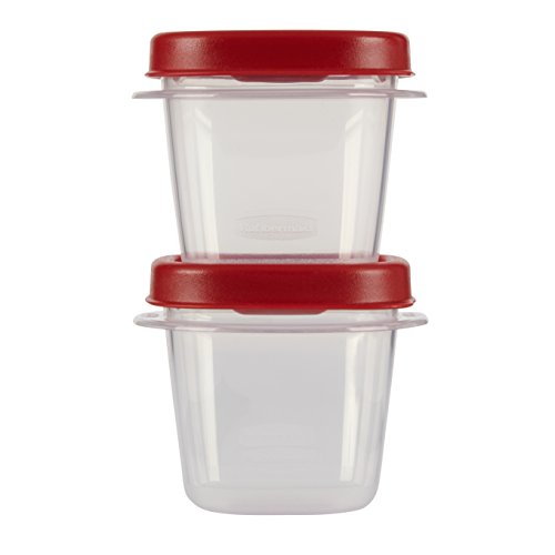 Rubbermaid Easy Find Lids Food Storage Containers, 0.5 Cup, Racer Red, 2-Piece Set