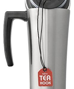 Thermos Thermos 16 ounce vacuum insulated travel mug black, 8 Ounce, Silver (NS100BK004)