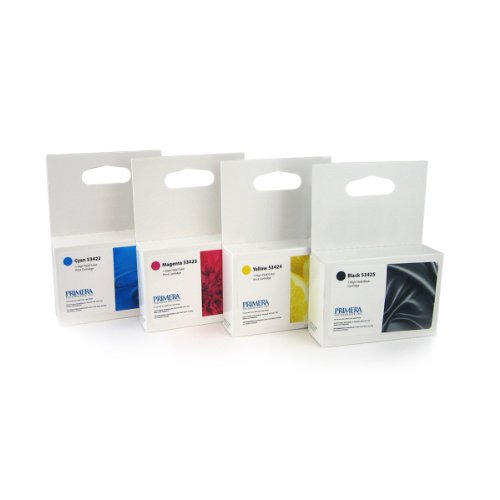 Primera High Yield Ink Cartridge Set (53422 Cyan, 53423 Magenta, 53424 Yellow, 53425 Black) for LX900