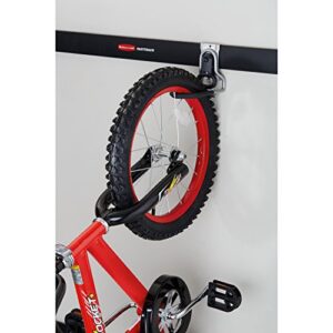 Rubbermaid FastTrack Garage Organization System, Vertical Bike Hook, Bike Storage, Holds up to 50 Pounds, Wall Mount and Heavy Duty Garage Hanger