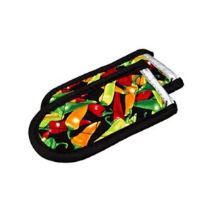 lodge 2hhmc2 hot handle holders/mitts, multi-color peppers, 2-pack