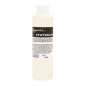 jacquard synthrapol prewash and after wash liquid detergent for dyed or painted fabrics, industrial strength, ph neutral, 8 fl oz