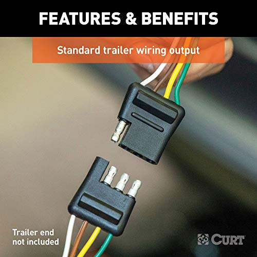 CURT 55246 Vehicle-Side Custom 4-Pin Trailer Wiring Harness, Fits Select Toyota Sequoia