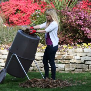 Spin Bin 60 Gal. Outdoor Compost Tumbler Rotating Garden Composter Bin (Black)