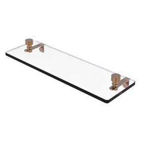 allied brass ft-1/16 foxtrot 16 inch vanity beveled edges glass shelf, brushed bronze