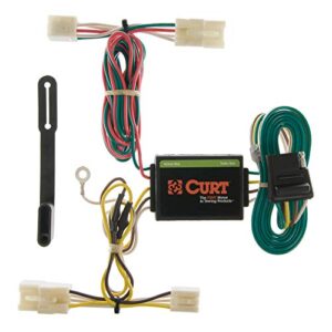 curt 55310 vehicle-side custom 4-pin trailer wiring harness, fits select hyundai santa fe suv, elantra touring, kia rio5 , black