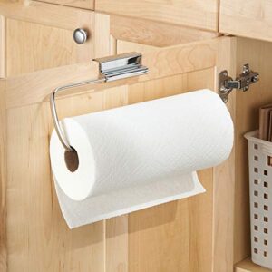 iDesign Forma Paper Towel Holder for Kitchen - Over Cabinet, Brushed Stainless Steel 0.7" x 12.8" x 7.1"