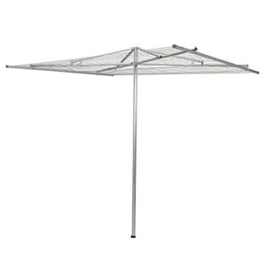 household essentials 17130-1 rotary outdoor umbrella drying rack | aluminum | 30-lines with 210 ft. clothesline