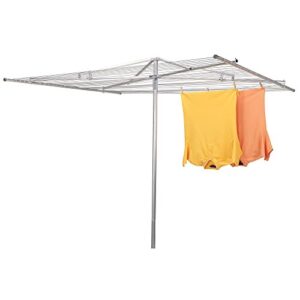 Household Essentials 17130-1 Rotary Outdoor Umbrella Drying Rack | Aluminum | 30-Lines with 210 ft. Clothesline