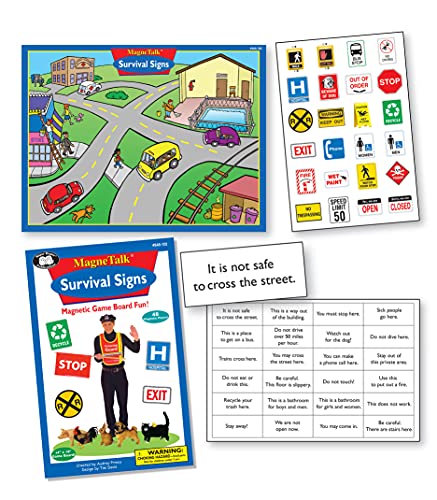 Super Duper Publications | Magnetic Survival Signs Board Game | Educational Learning Resource for Children