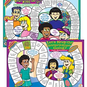 Super Duper Publications | Say and Do Positive Pragmatic® Social Skills Laminated Games | Educational Learning Resource for Children