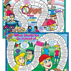 Super Duper Publications | Say and Do Positive Pragmatic® Social Skills Laminated Games | Educational Learning Resource for Children