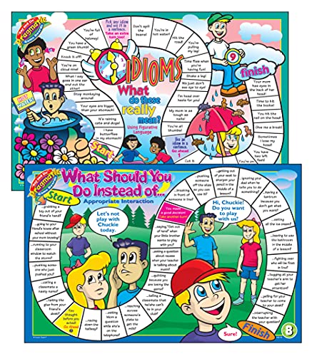 Super Duper Publications | Say and Do Positive Pragmatic® Social Skills Laminated Games | Educational Learning Resource for Children