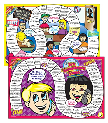 Super Duper Publications | Say and Do Positive Pragmatic® Social Skills Laminated Games | Educational Learning Resource for Children