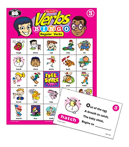 Super Duper Publications | Say & Do Verbs Bingo Game | Action Words | Educational Learning Resource for Children