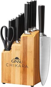 ginsu chikara 12 piece knife set, black