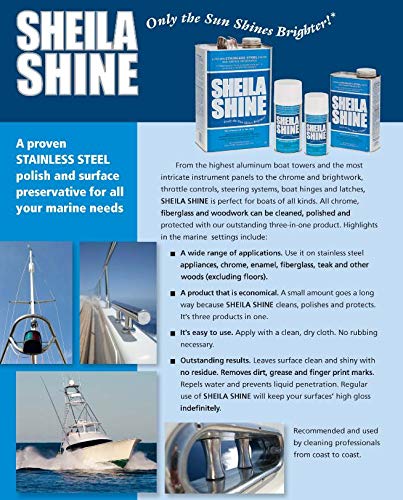 Sheila Shine Stainless Steel Cleaner and Polish 1 Quart Can Sold Indivdually