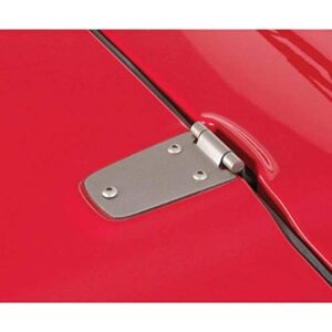 rugged ridge 11185.32 hood hinge kit, satin stainless steel; 98-06 jeep wrangler tj