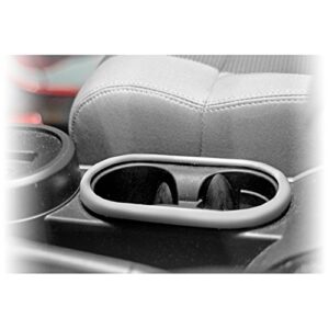 rugged ridge 11151.13 cup holder trim, front, brushed silver; 07-10 jeep wrangler jk