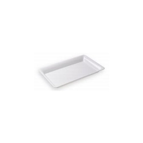 White Plastic Serving Tray, Rectangular 18" x 12"