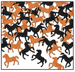 fanci-fetti horses (black & copper) party accessory (1 count) (1 oz/pkg)