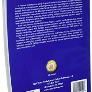 Mark Twain Forensic Investigations Workbook, Using Science to Solve High Crimes Middle School Books, Critical Thinking for Kids, DNA and Handwriting Analysis Labs, Classroom or Homeschool Curriculum