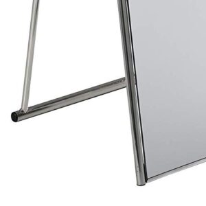 Adesso Alice Simple, Modern Full Length Mirror with Satin Steel Folding Frame