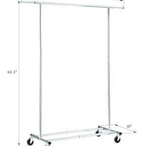 Collapsible/Folding Rolling Clothing/ Garment Rack Salesman's Rack