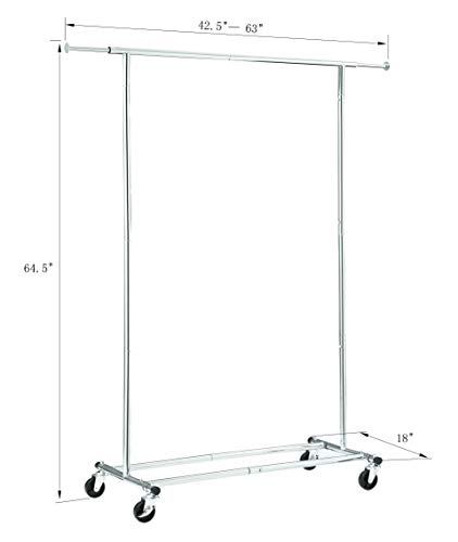 Collapsible/Folding Rolling Clothing/ Garment Rack Salesman's Rack