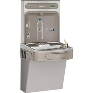 elkay lzs8wslk ezh2o bottle filling station with single ada cooler, filtered, 8 gph, light gray, commercial