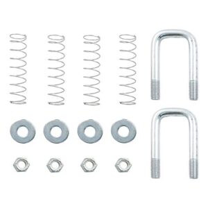 curt 66113 gooseneck safety chain anchor u-bolt kit, clear zinc