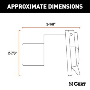 CURT 55415 Replacement 7-Way RV Blade Connector, Factory Tow Package and USCAR Socket Required , Black