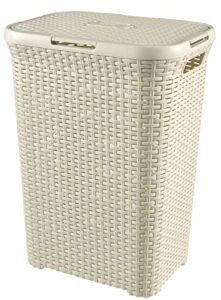 curver style 60 litre laundry hamper, vintage white