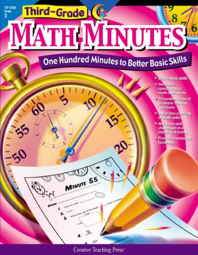 Creative Teaching Press Math Minutes Book, Grade 3 (One Hundred Minutes to Better Basic Skills)