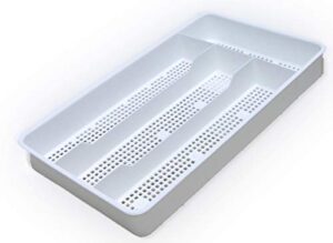 dial industries b694w small mesh cutlery organizer tray, white