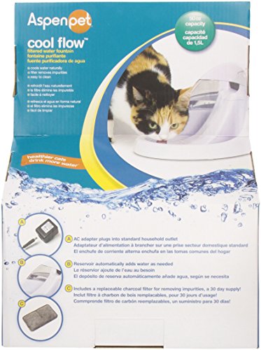 Aspen Pet 24960 Pet Supplies Feeders-Waterers, White, 50 Ounces