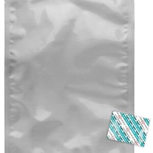 Dry-Packs Mylar Bags and 300cc Oxygen Absorbers for Long Term Food Storage, 10"x14", 1 Gallon , Set of 50, Grey (5010X14OABUND)