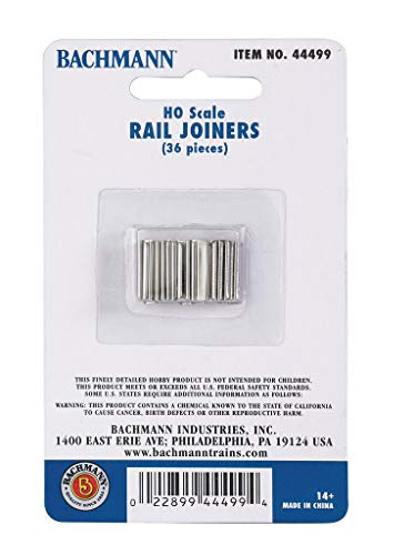 Bachmann Trains RAIL JOINERS (36/card) - HO Scale