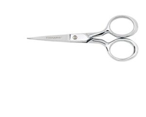 fiskars 12-92977097j forged embroidery scissors, 4 inch, gray