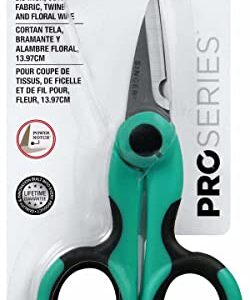 SINGER 00558 5-1/2-Inch ProSeries Heavy Duty Scissors with Power Notch , Teal