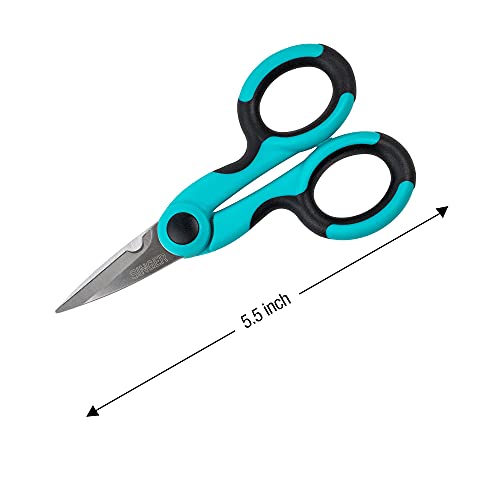 SINGER 00558 5-1/2-Inch ProSeries Heavy Duty Scissors with Power Notch , Teal