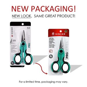 SINGER 00558 5-1/2-Inch ProSeries Heavy Duty Scissors with Power Notch , Teal