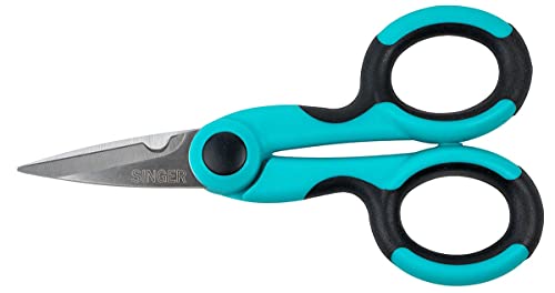 SINGER 00558 5-1/2-Inch ProSeries Heavy Duty Scissors with Power Notch , Teal