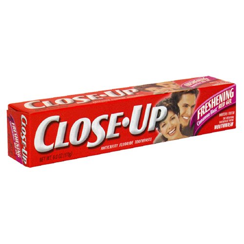 Close-Up Anticavity Fluoride Toothpaste, Freshening Cinnamon Burst Red Gel, 6 oz (170 g)