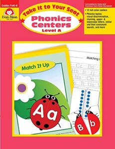 take it to your seat phonics centers, grades prek-k